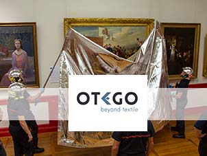 OTEGO: protecting the Master Canvases with a fibreglass tarpaulin ...